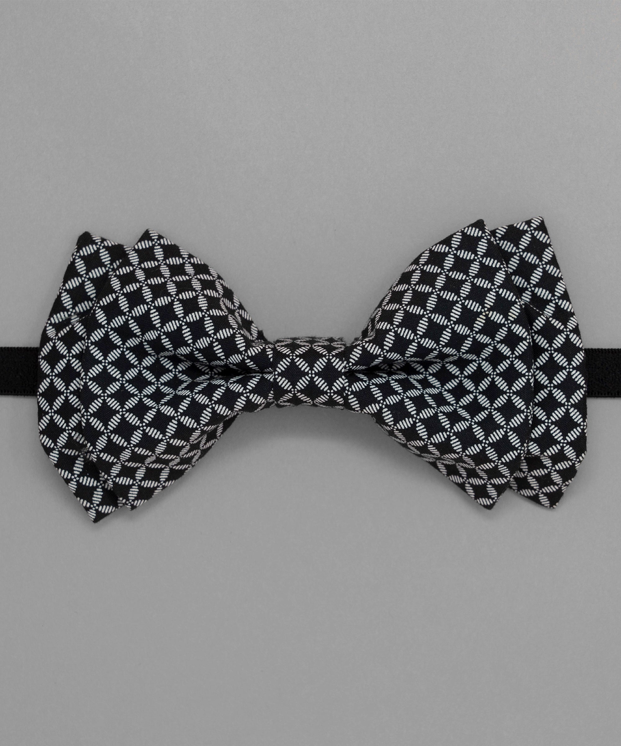 Monochrome Black Geometric Bowtie – Bow & Square
