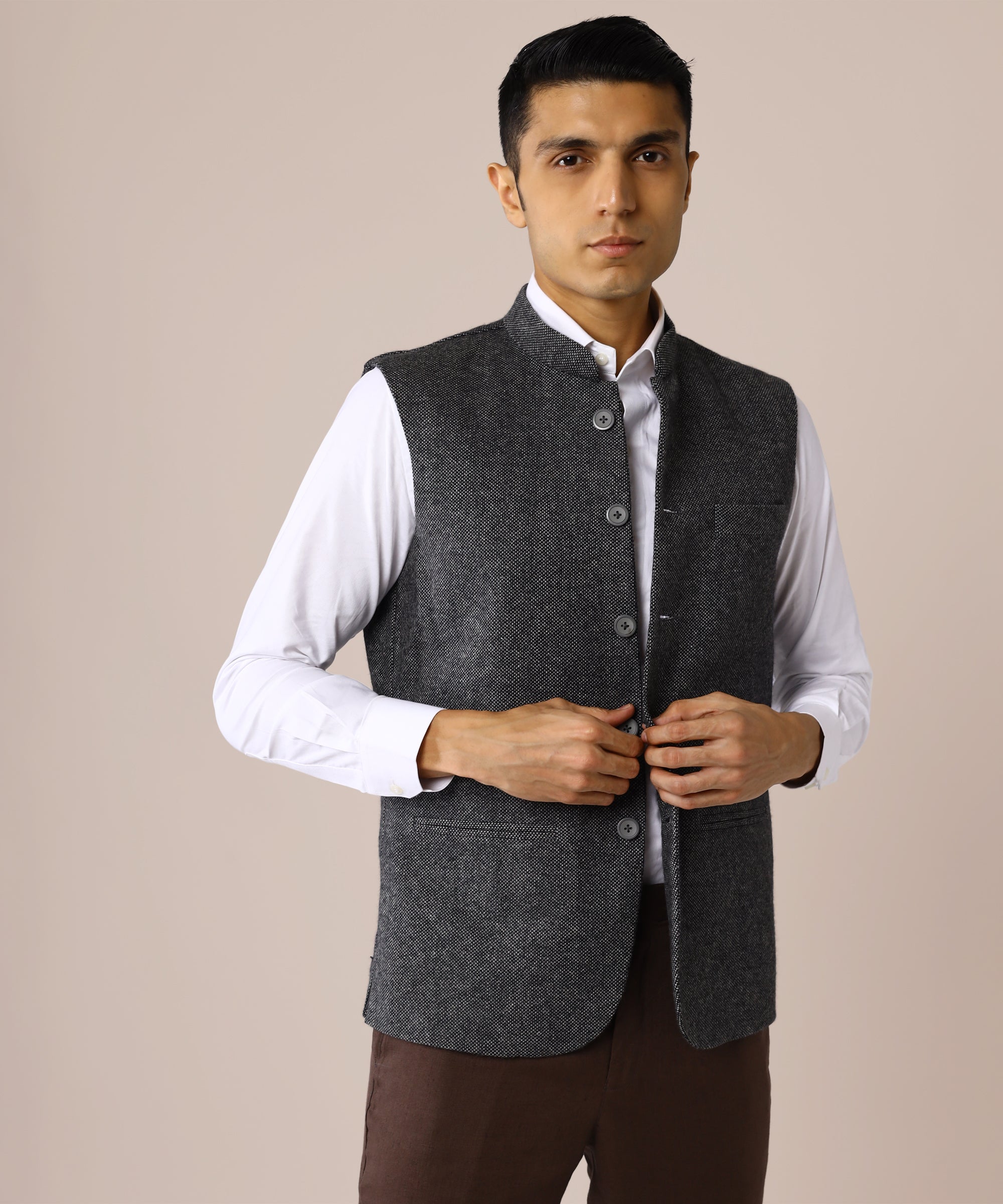 Peanut Tweed Bandi – Bow & Square