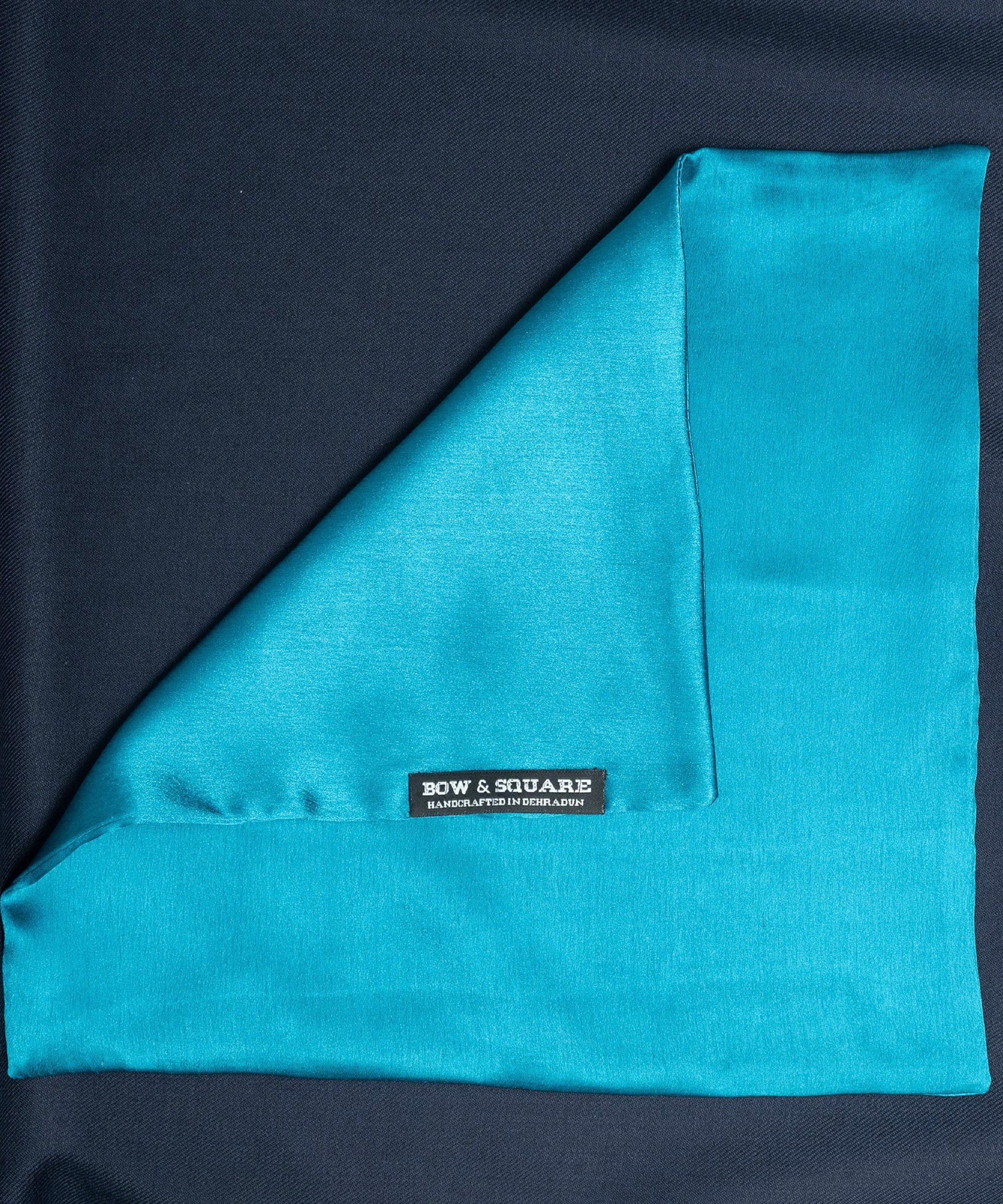 Blue Pocket Square – Bow & Square